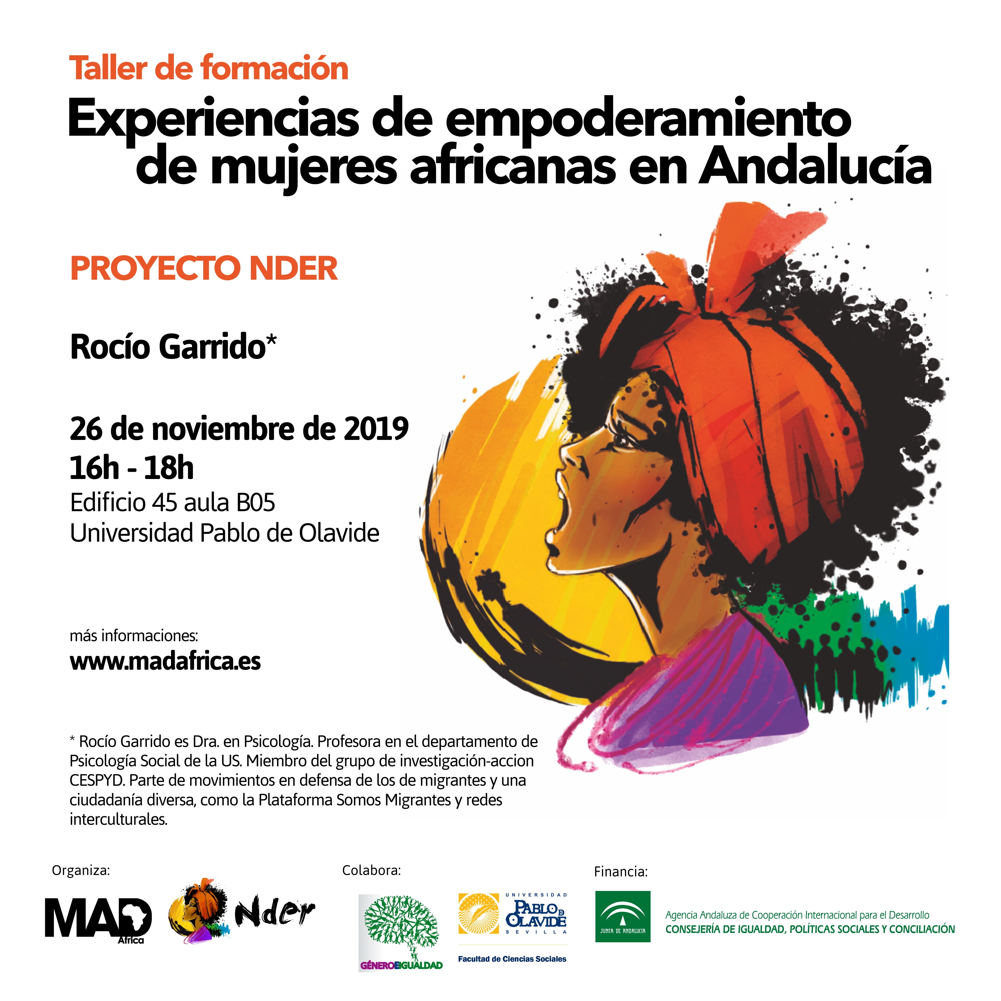 Taller: Experiencias de empoderamiento en mujeres africanas en Andalucía